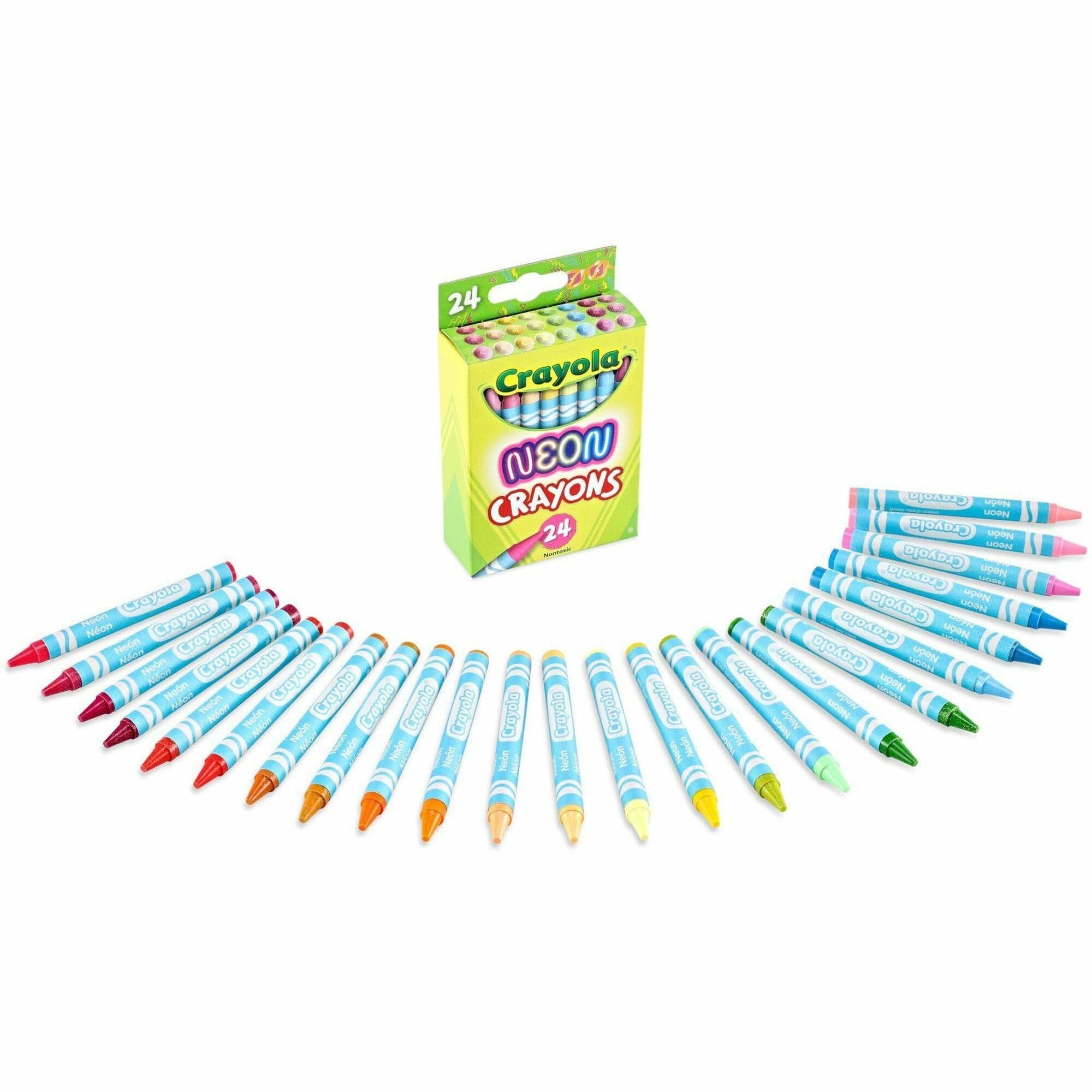 Crayola® Neon Crayons, Assorted Neon Colors, Pack Of 24 Crayons