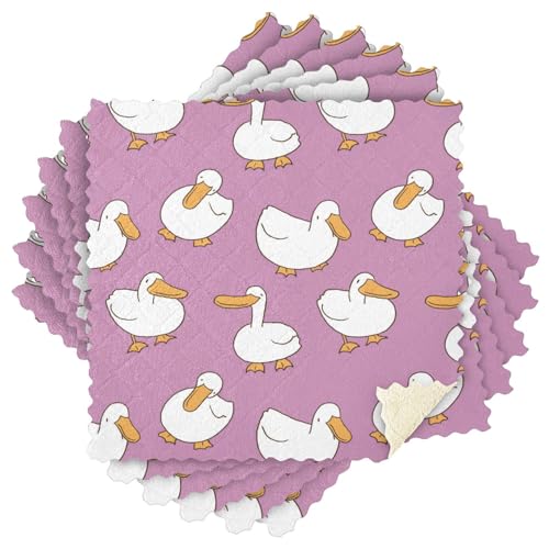 FRODOTGV Hand Drawn Cartoon Duck Car Cleaning Cloth Door Tea Towels Kitchen Printed Terry Dish Cloths for Kitchen Kitchen Hand Towels Coffee