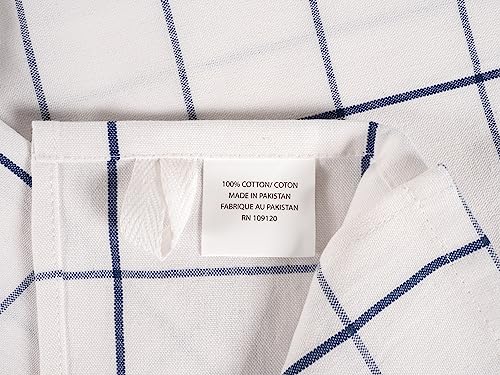 KAF Home Chelsea Assorted Kitchen Towel - Set of 10-18 x 28 Inches - Mixed Flat and Terry Dish Towels (Blue)