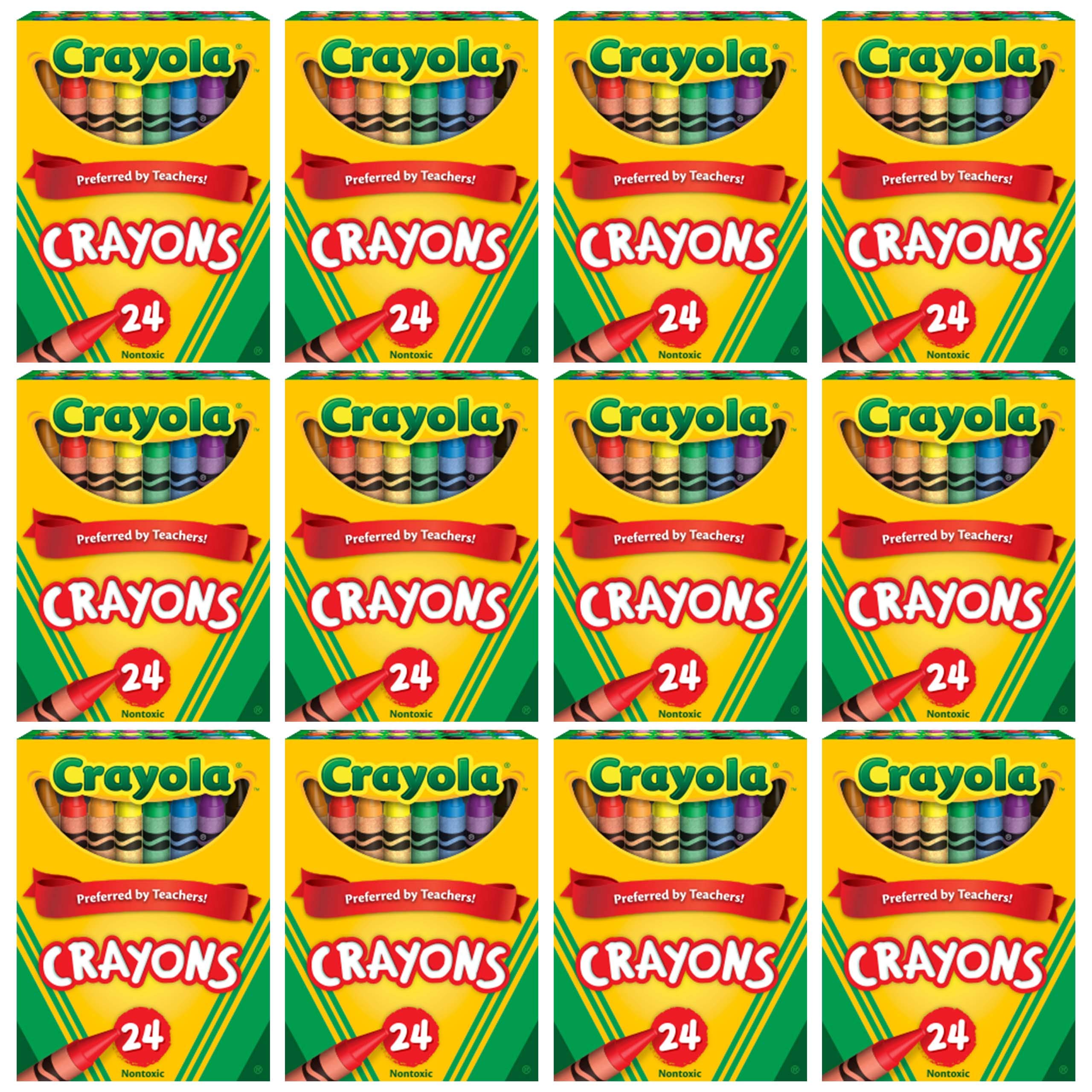 Crayola Crayons Bulk, 12 Packs of 24 Count Crayons, School Supplies, Assorted Colors
