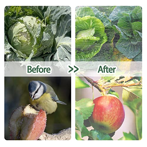 Becko US Garden Netting Plant Covers 10 x 20 Ft, Mesh Netting Pest Barrier for Garden Ultra Fine Mesh Plant Covers Protection