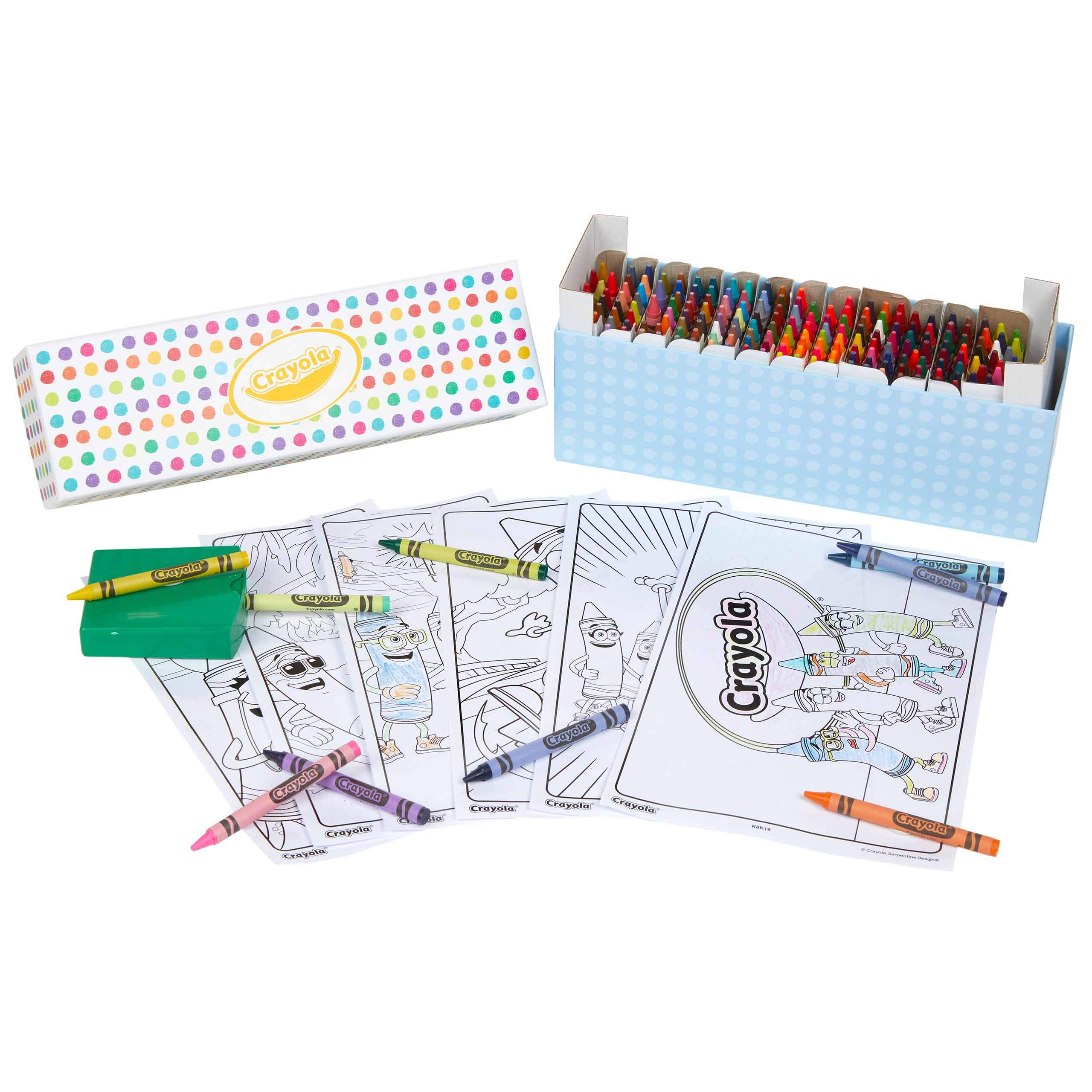 Crayola Crayon Set with Coloring Pages, Gift for Kids, 208 Crayons with Repeats of Favorite Colors