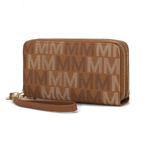 MKF Collection Wristlet Wallet for Women, Small Vegan Leather Credit Card Holder with Zipper Coin Pocket Wallet Purse Handbag By Mia K