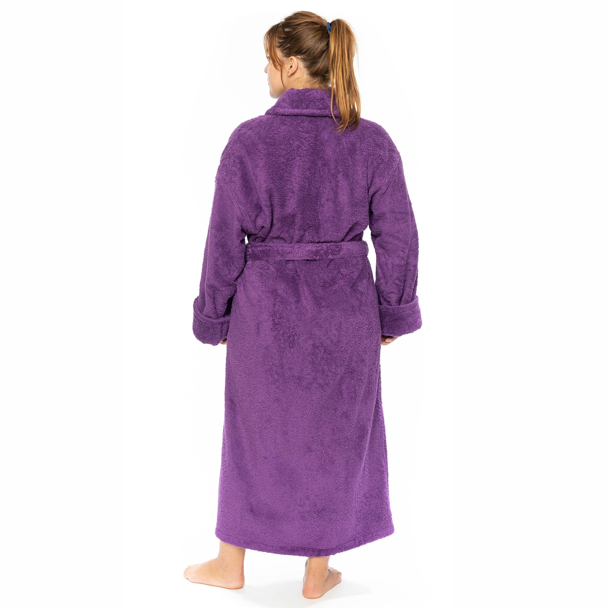 Classic Turkish Towels CTT Premium 100% Turkish Cotton Terry Cloth Bath Robe for Women & Men, Soft & Plush Long Unisex Robe