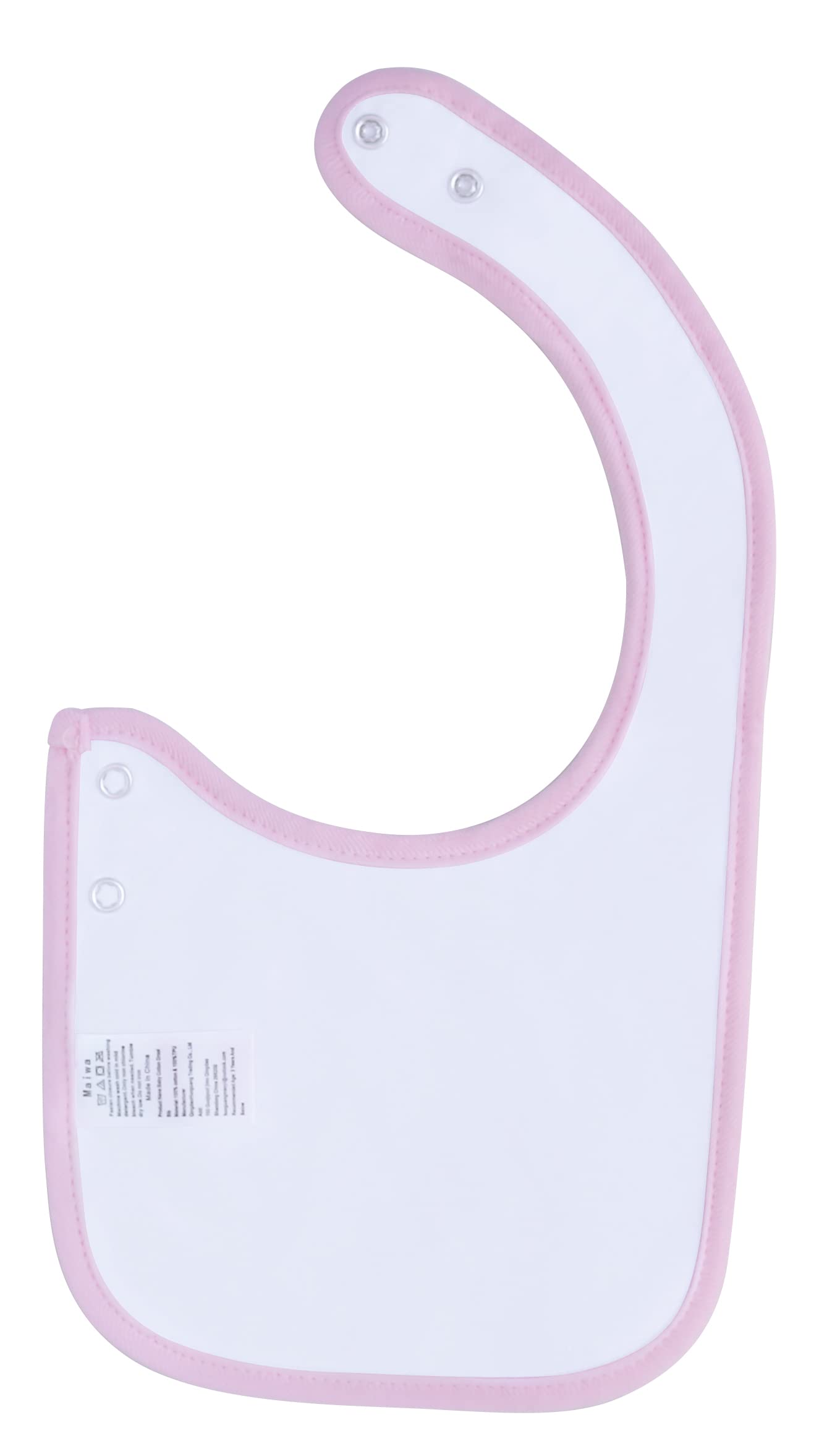 Maiwa 6 Pack Waterproof Cotton Baby Bibs for Girls Boys for Drooling Eating with Adjustable Snaps