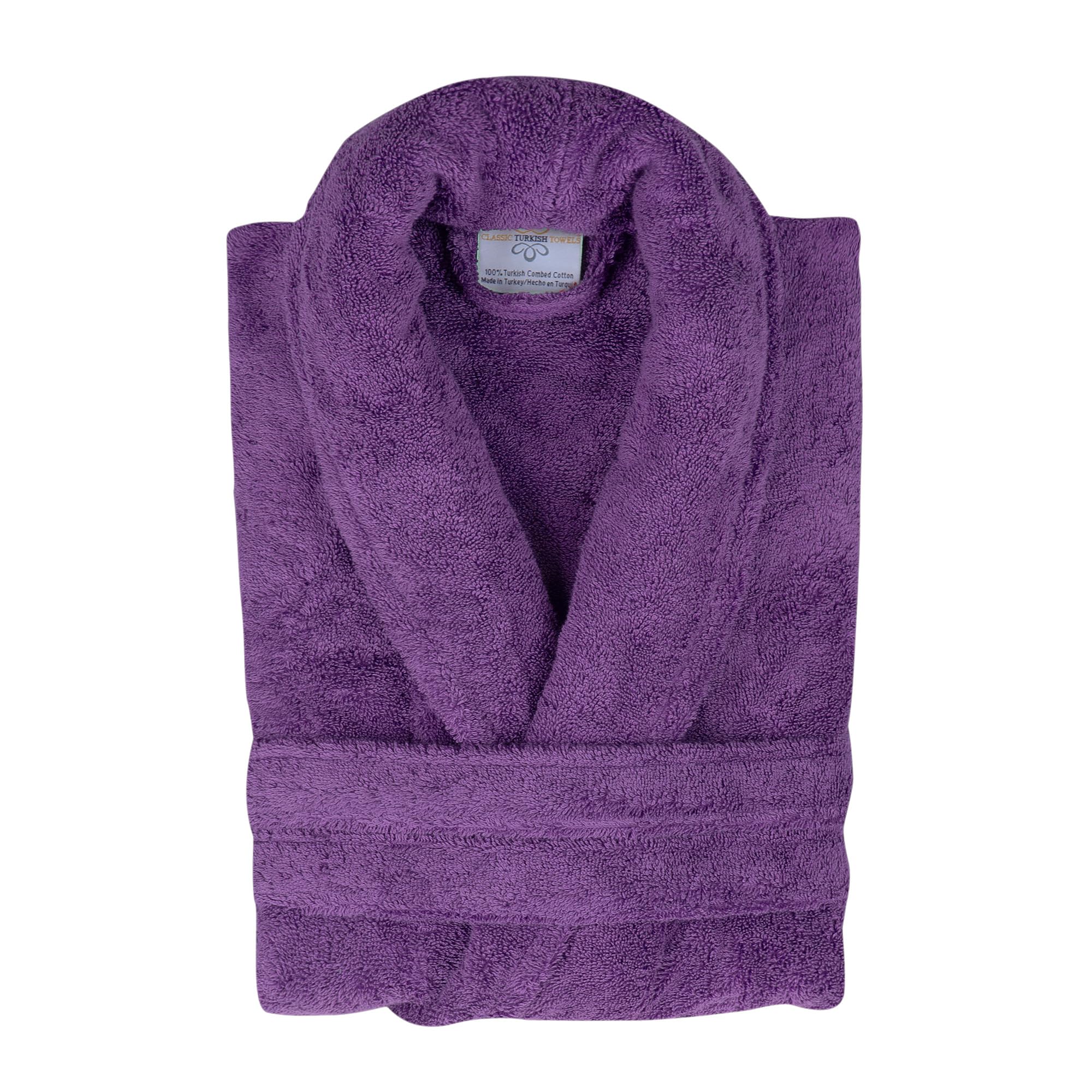Classic Turkish Towels CTT Premium 100% Turkish Cotton Terry Cloth Bath Robe for Women & Men, Soft & Plush Long Unisex Robe