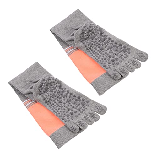 SOIMISS 1 Pair Yoga Socks Five Finger Socks Womens Stockings Toe Socks for Women Toe Separator Socks Alignment Socks Athletic Hospital Stockings Anti-Slip Yoga Socks Middle Tube Socks Heel