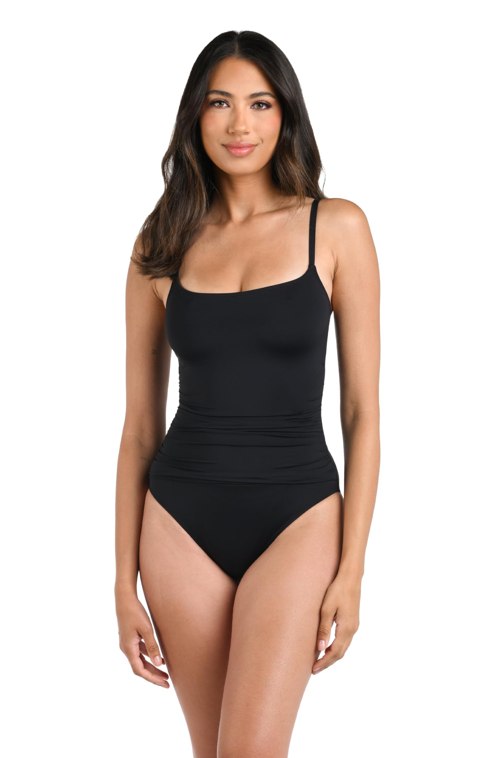 La Blanca Women's Standard Island Goddess Lingerie One Piece Swimsuit, Black, 10