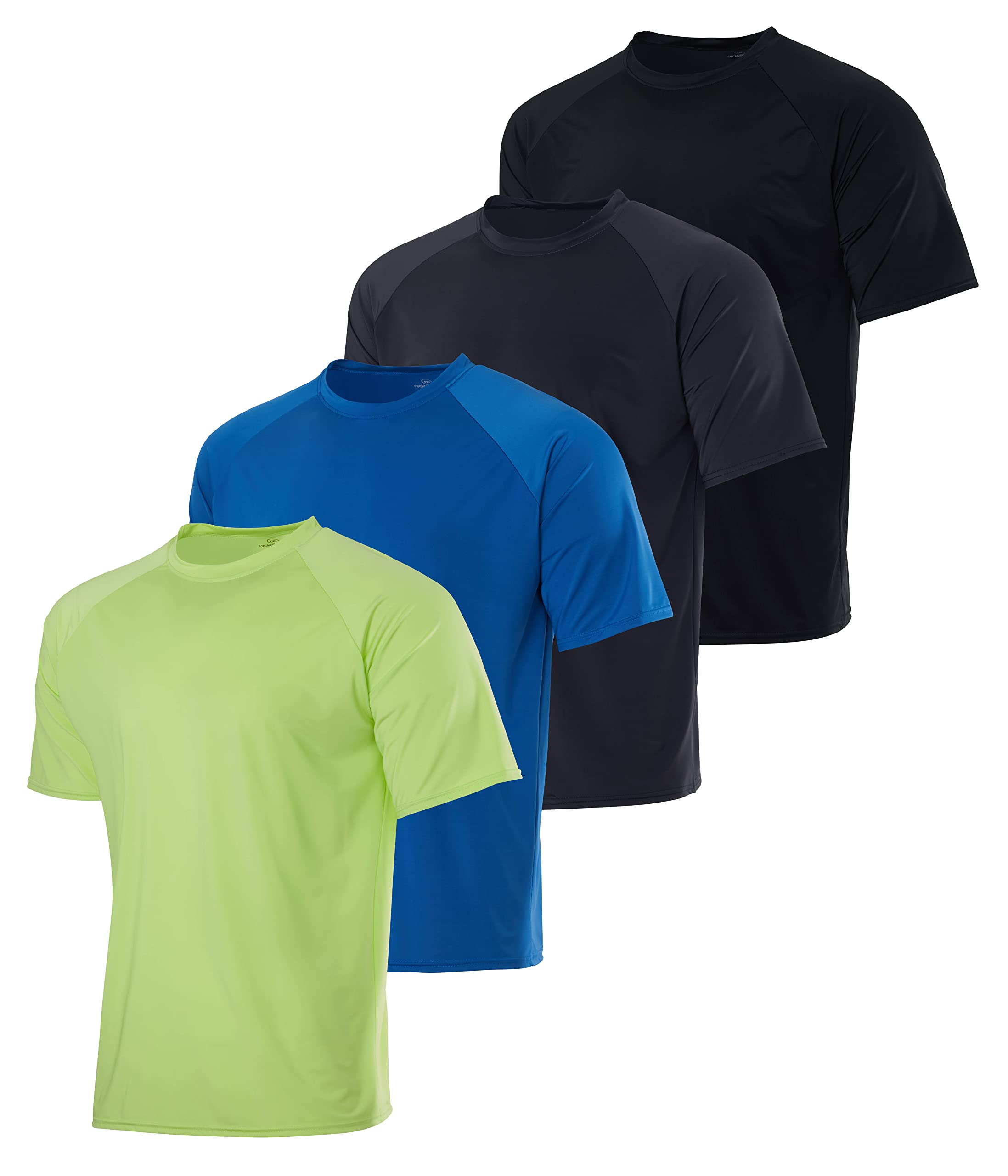 4 Pack Rash Guard for Men Swim Shirts Mens Short Sleeve Sun Shirt SPF Uv Protection Swimming Rashguard Water Swimwear Pool UPF 50