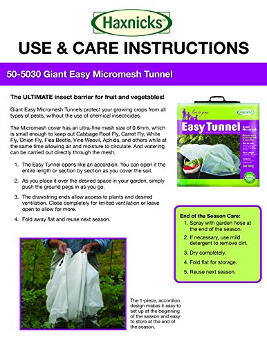 Tierra Garden 50-5030 Haxnicks Easy Micromesh Tunnel Garden Cloche, Giant