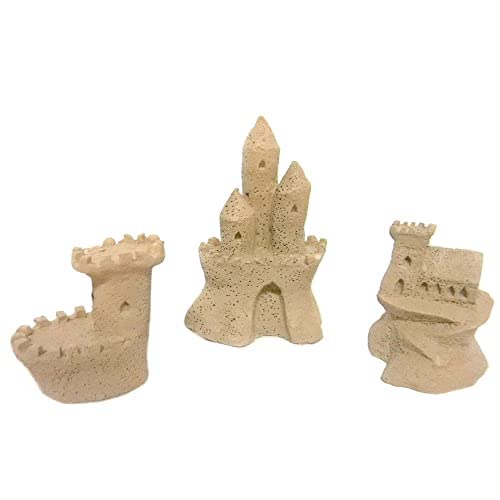 Miniature Fairy Garden Sandcastle Sculptures, Set of 3