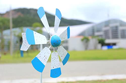 YYWMWM Wind Spinner 31" Large Vertical Windmill Metal Sculpture Garden Decoration Lawn Ornaments Yard Art Decor Outdoor Pinwheel for Patio (RED)