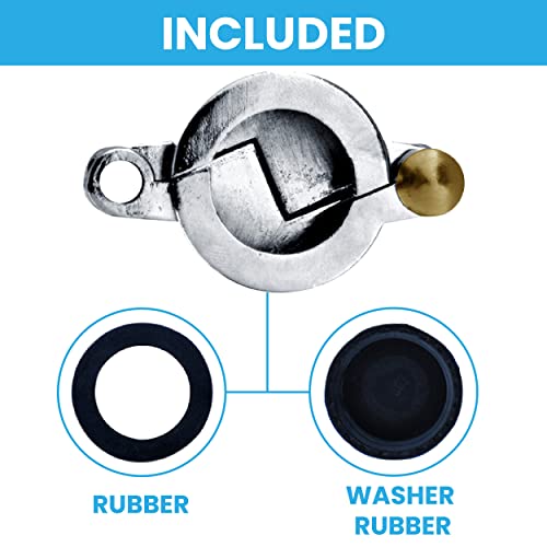 NU-SET Lock | Water Faucet Lock | Water Spigot Lock for Garden Hose Bib Lock | Home Improvement and Garden Accessories (Chrome)