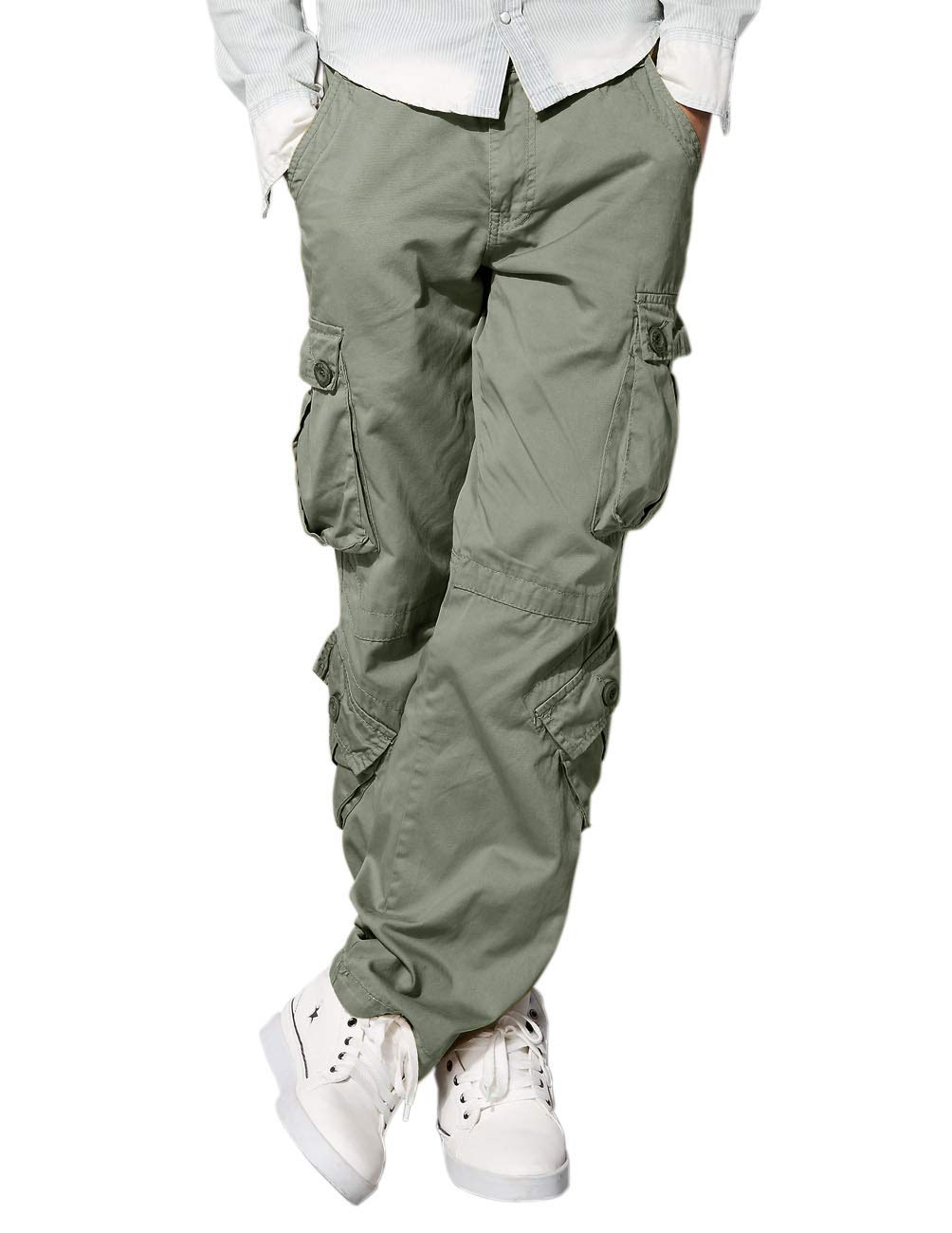 Match Men's Wild Cargo Pants(Light Green,34)