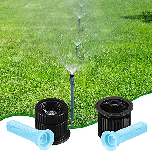 3-Pack 15-Van Variable Arc Nozzle Adjustable Sprinkler Nozzle 360 Degree Rotating Spray Scattering Replacement Sprinkler Heads for Outdoor Garden Lawn Irrigation Supplies