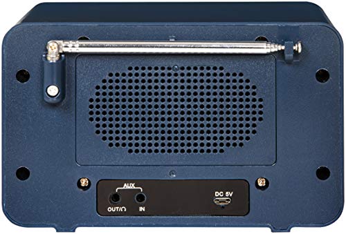 Crosley CR3036D-NV Tribute Vintage AM/FM Bluetooth Radio, Navy
