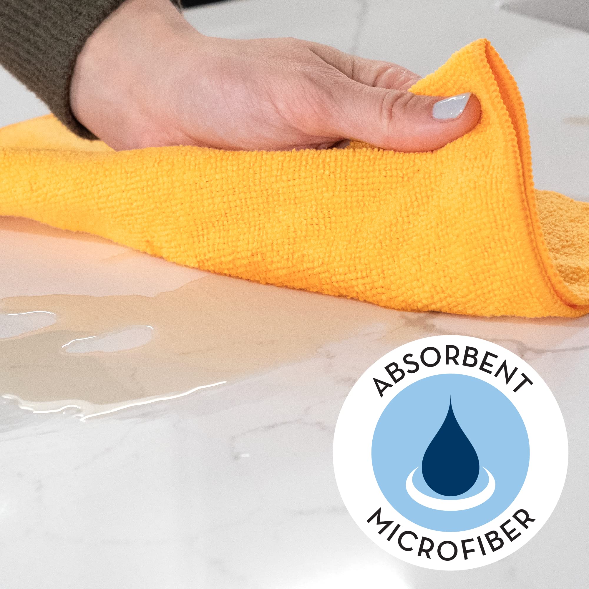 S&T INC. 100 Pack Microfiber Cleaning Cloth, Bulk Towels for Home, Reusable Microfiber Towels for Cars, Cleaning Rags, Assorted, 11.5 Inches x 11.5 Inches, 100 Count