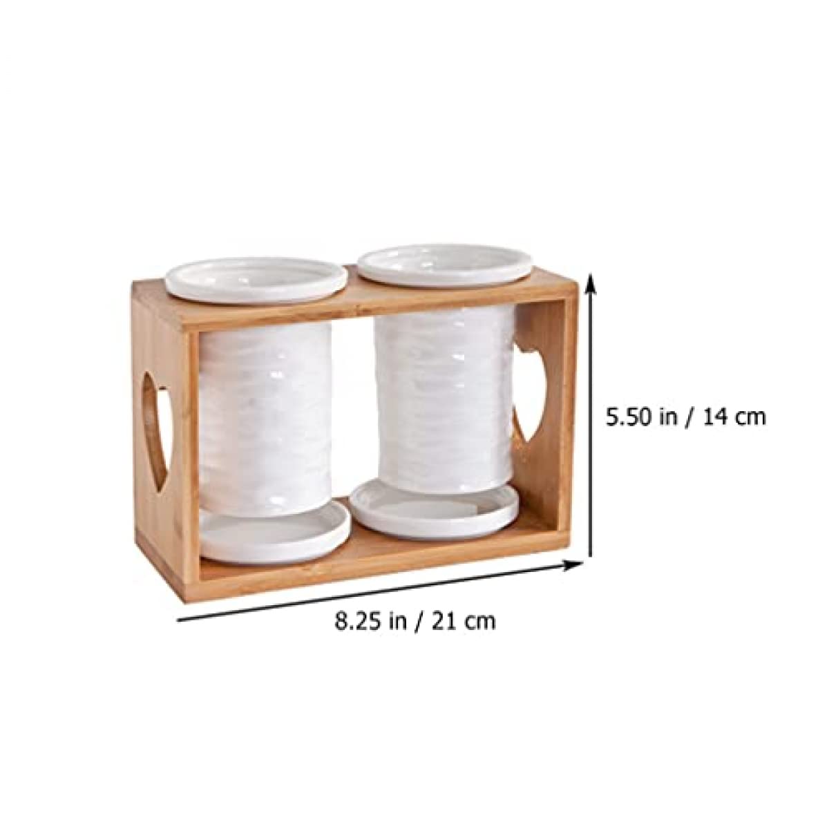 MAEPA Kitchen Utensil Holder Ceramic Utensils Crock Farmhouse Utensil Caddy Cutlery Storage Organizer with Stand for Kitchen Countertop