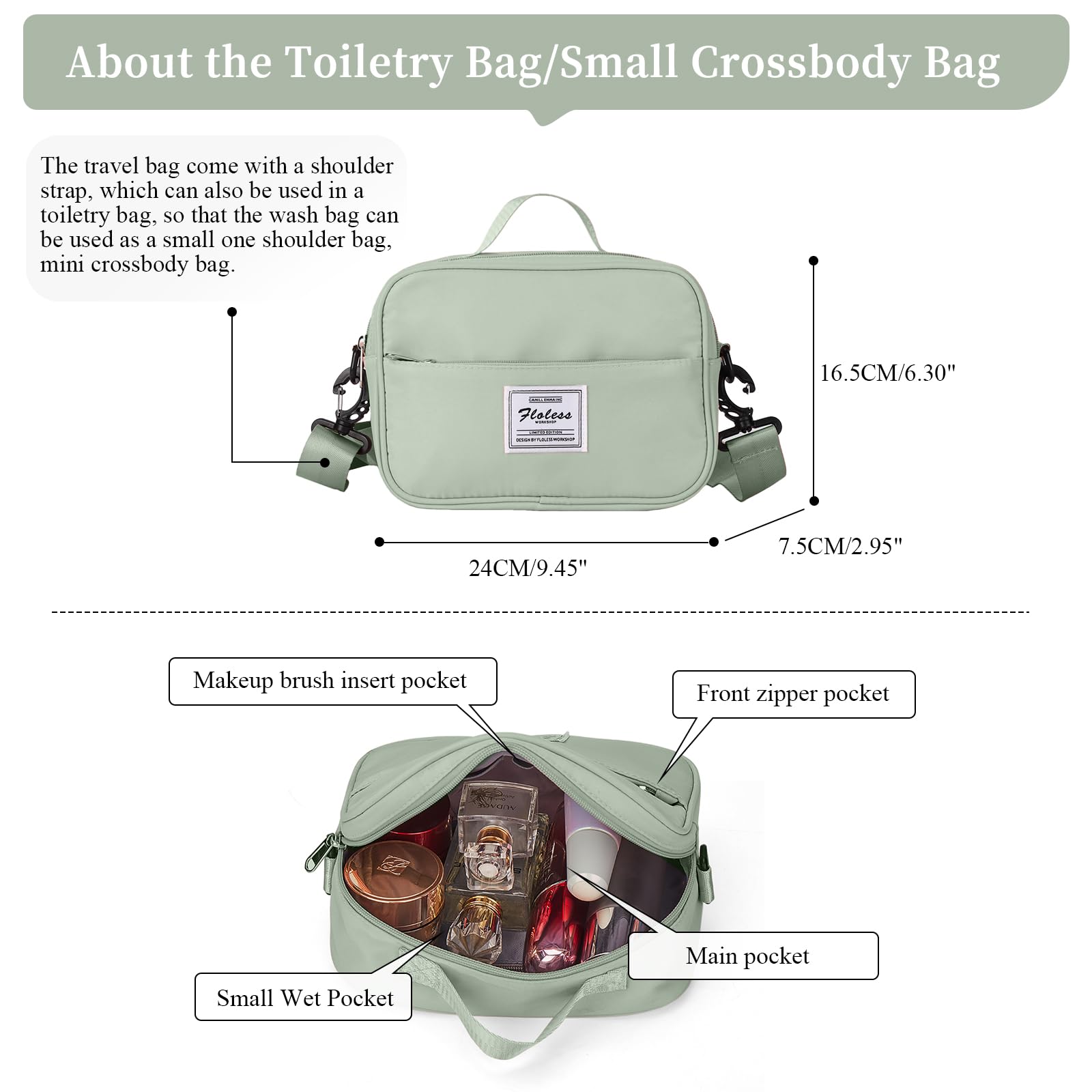 Weekender Bags for Women,Personal Item Travel Bag with Shoes Compartment,Overnight Travel Duffel Bag with Toiletry Bag