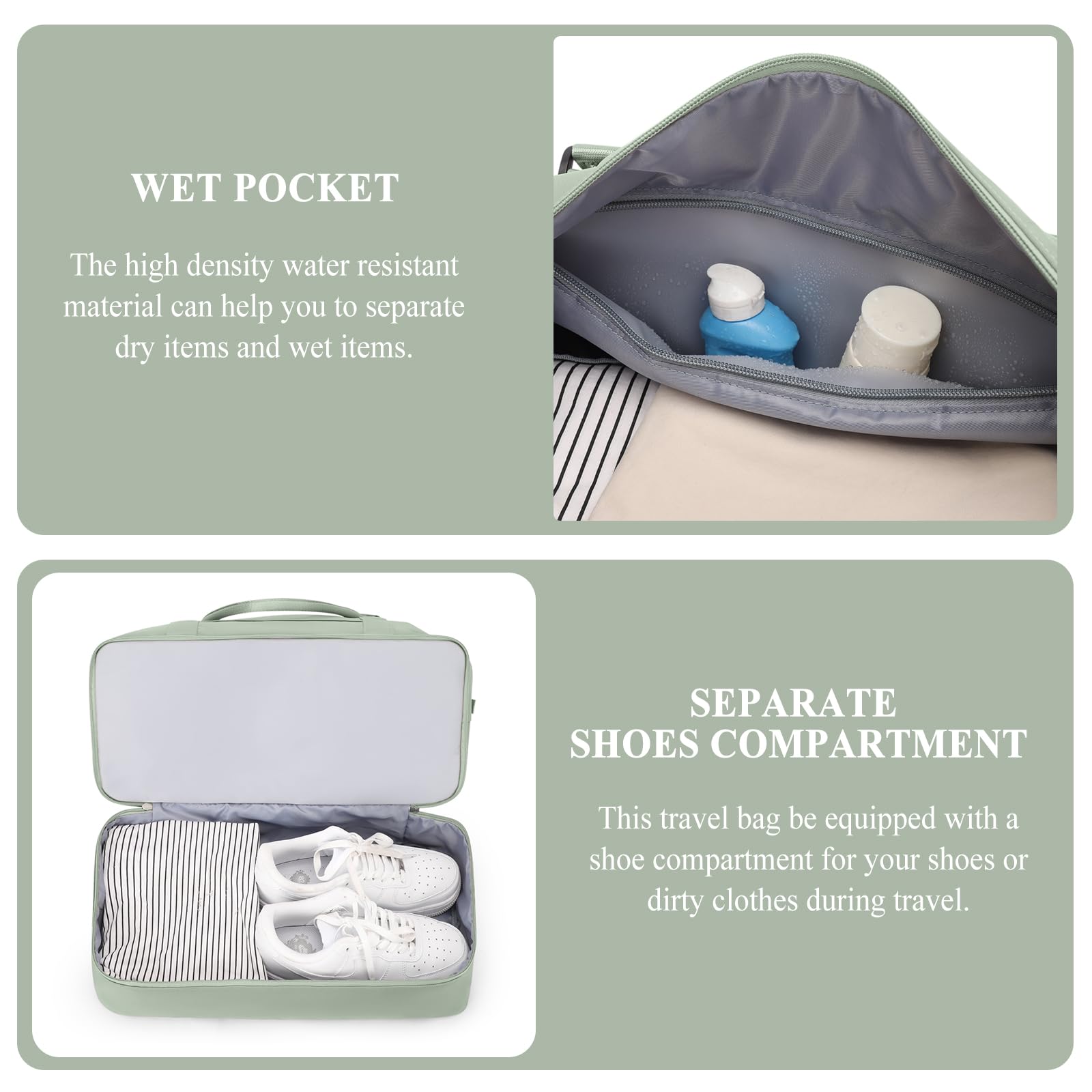 Weekender Bags for Women,Personal Item Travel Bag with Shoes Compartment,Overnight Travel Duffel Bag with Toiletry Bag