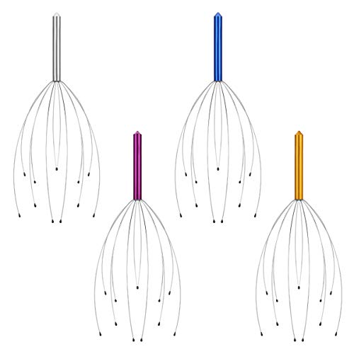 Yeipis 4 Pack Scalp Massagers, Handheld Head Massage Tingler, Scratcher for Deep Relaxation, Hair Stimulation and Stress Relief