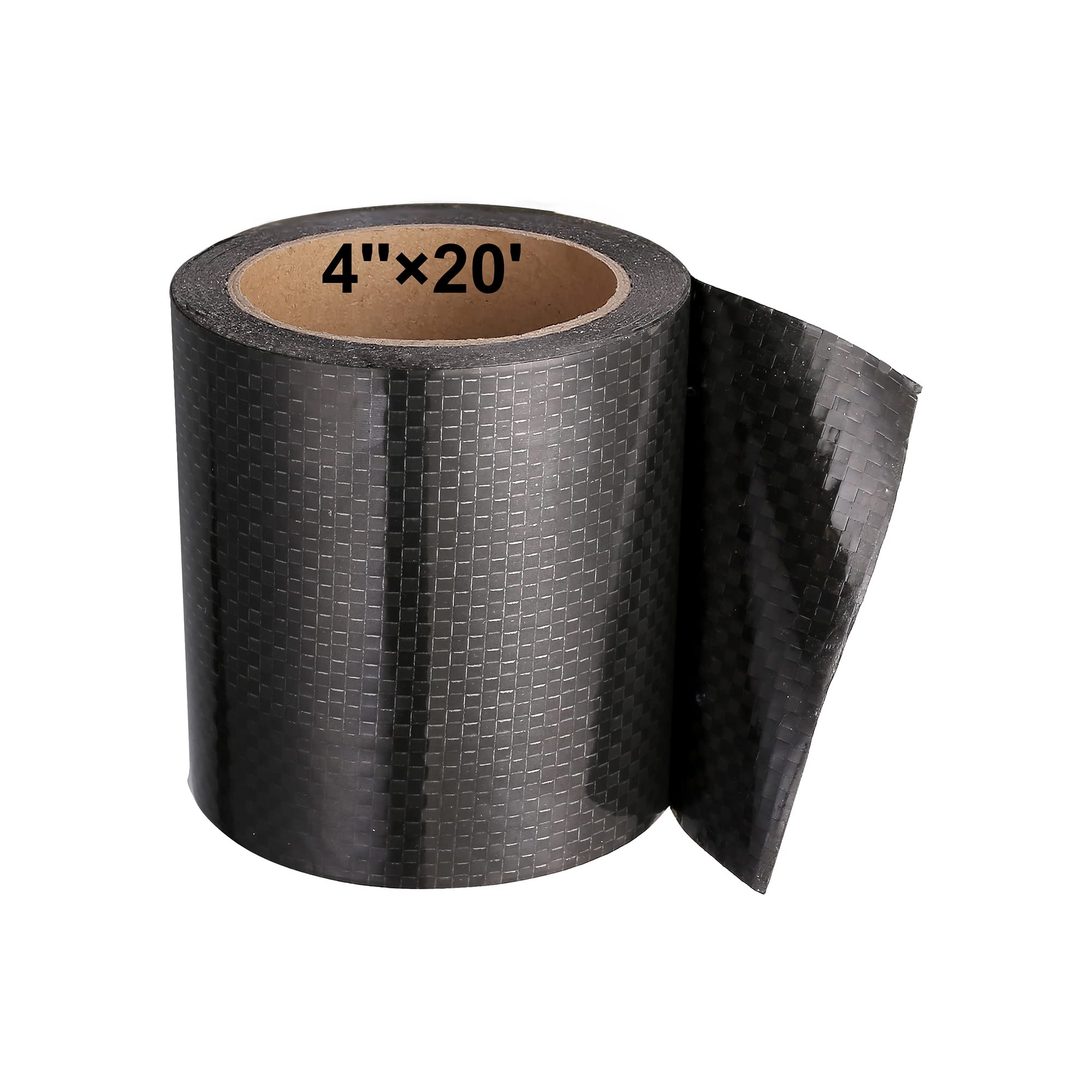 PlusRoc RV Underbelly Material RV Underbelly Tape Waterproof Flex Belly Tape with Permanent Sealing Adhesive for Mobile Home, Camper Travel Trailer, Tear Repair Patch(4'' x 20')