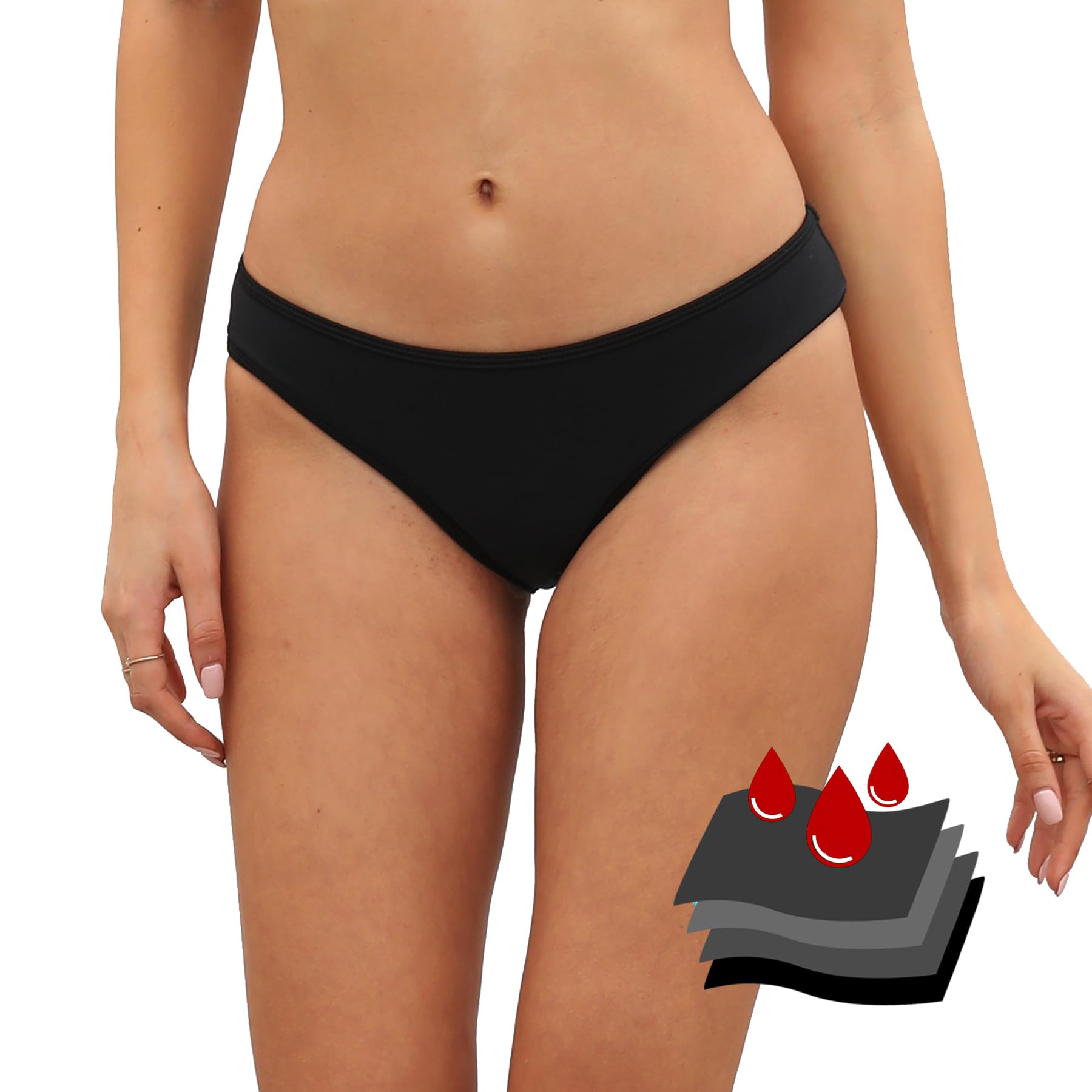 Leoparts Period Swimwear Leakproof Bikini Bottoms Low Rise Swimuit Bottom Briefs for Teen Girls Women