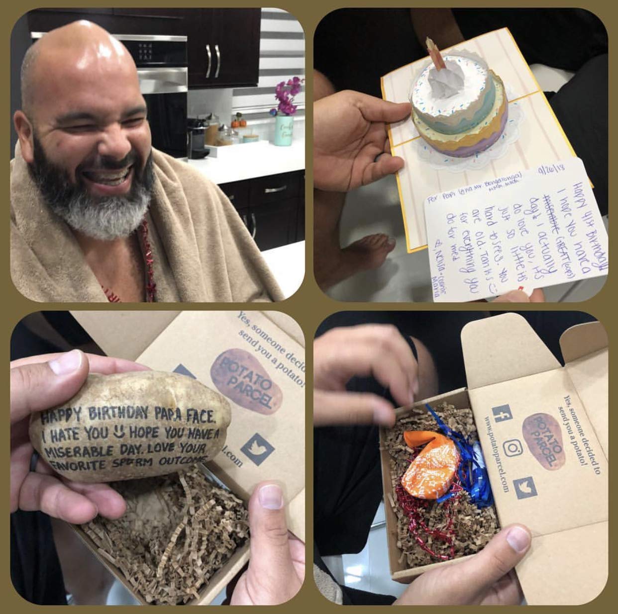 Potato Birthday Bundle - Gift Your Loved ones thier face on a real potato. Includes a Surprise Gift Box. As seen on Shark Tank!