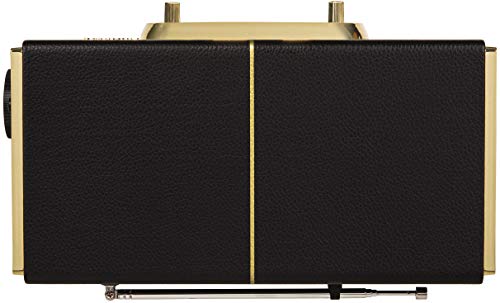 Crosley CR3038A-BK Lewis Retro AM/FM Bluetooth Tabletop Radio, Black