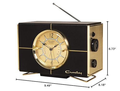 Crosley CR3038A-BK Lewis Retro AM/FM Bluetooth Tabletop Radio, Black