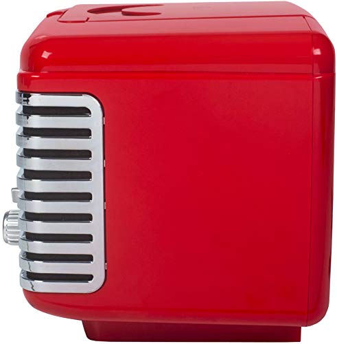 Crosley CR612B-RE Corsair Tabletop AM/FM Bluetooth Radio with CD Player and Dual Alarm Clock, Red