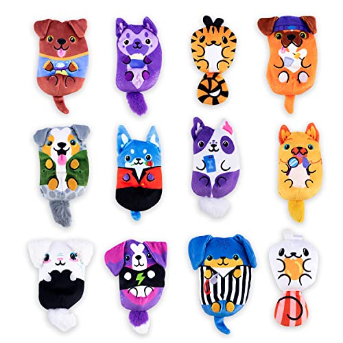 Dogs vs Squirls - Mystery Bag - 2pk - 4" Super-Soft & Bean-Filled Plushies! Collect These as Stocking Stuffers! Great for Advent Calendars - Great for Kids, Boys, & Girls!