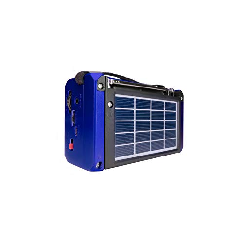 QFX R-37-BL 6-Band (AM, FM, SW1 - SW4) Bluetooth LED Flashlight Solar Radio (2021 Model)