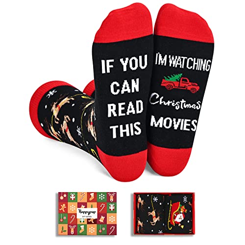 Zmart Funny Christmas Socks for Men Women Boys Girls Holiday Socks Fun Gifts Stocking Stuffers for Teens Girls Secret Santa Gifts Christmas Gifts Box
