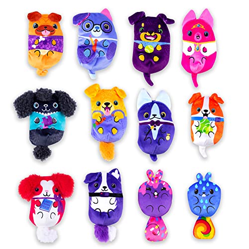 Dogs vs Squirls - Mystery Bag - 2pk - 4" Super-Soft & Bean-Filled Plushies! Collect These as Stocking Stuffers! Great for Advent Calendars - Great for Kids, Boys, & Girls!