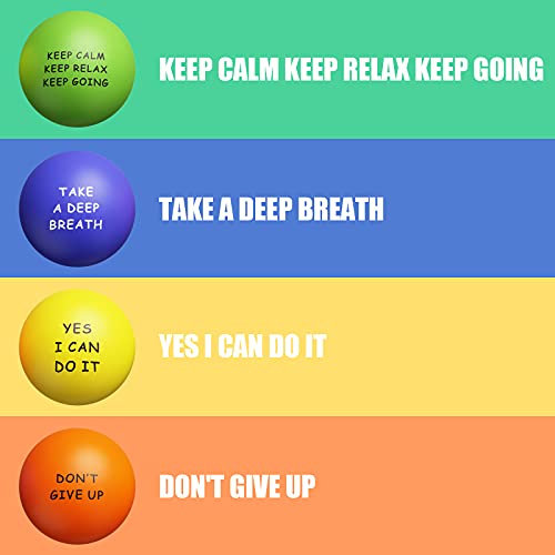KDG Motivational Stress Balls(4 Pack) for Kids and Adults,Stress Relief Balls with Quetos to Relieve Anxiety and Manage Anger as Gift…