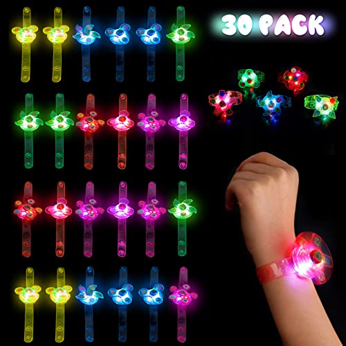 Satkago 30Pcs Glow in The Dark Party Favors for Kids 8-12 4-8, Christmas Stocking Stuffers for Kids Teens Neon for Encanto Cocomelon Birthday Christmas Party Favors Goodie Bag Stuffers for Kids