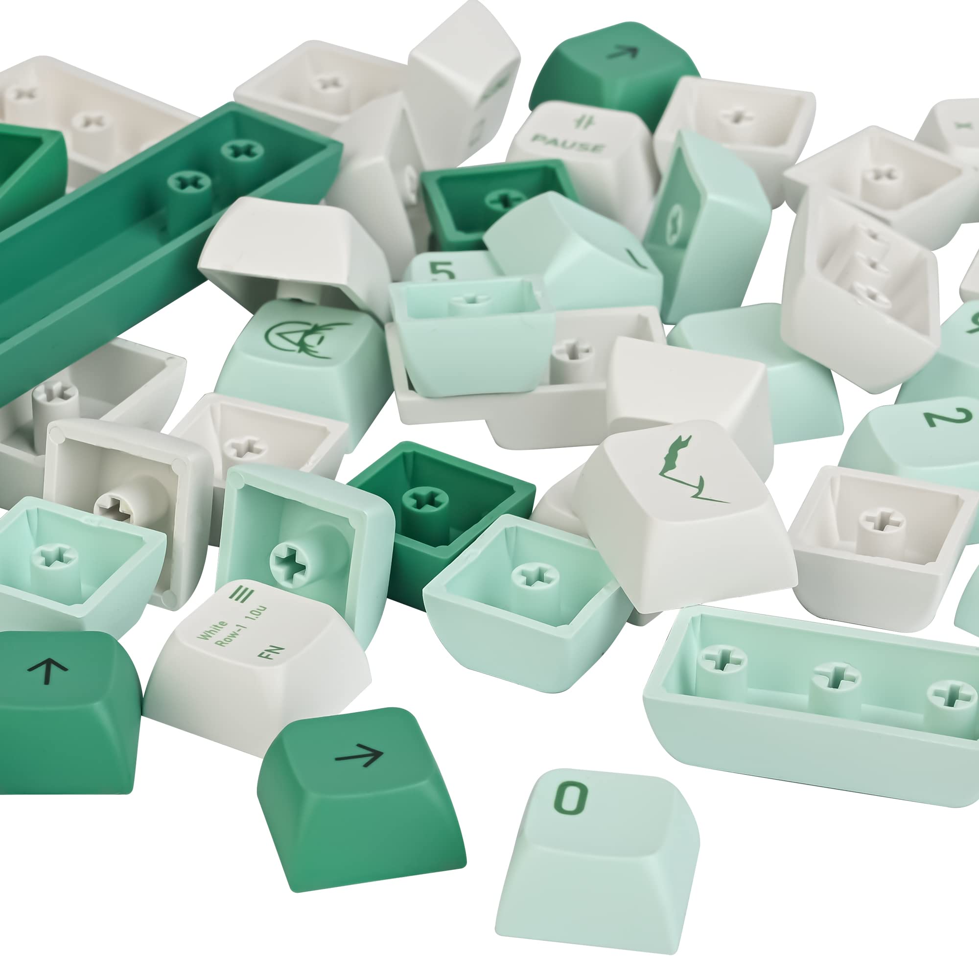 XDA PBT Key Cap, 139keys Dye Sublimation Forest Green Custome Key Cap Set for Cherry/Gatron MX switches 60 Percent/68/61 Gaming Mechanical Keyboard (Forest Green)