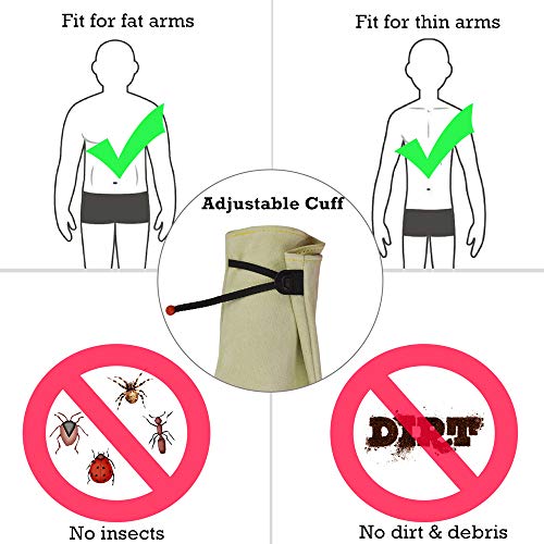 GLOSAV Gardening Gloves Thorn Proof for Rose Pruning & Cactus Trimming, Long Leather Garden Gloves for Women & Men (Small)