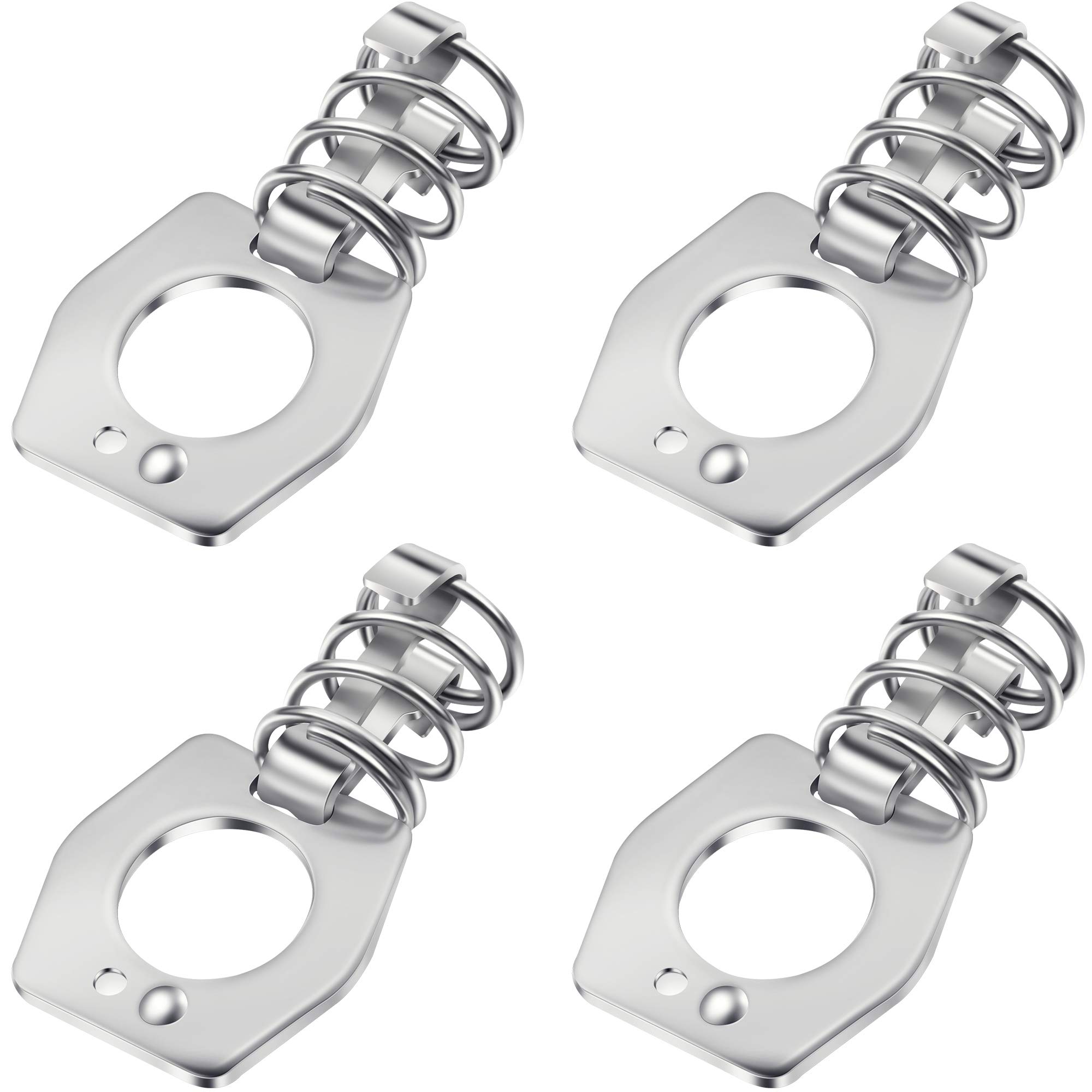 Frienda 4 Pieces Water Heater Cam Lock Metal Water Heater Door Latch RV Camper Hot Water Heater Cover Door Latch Fastener, Silver Color