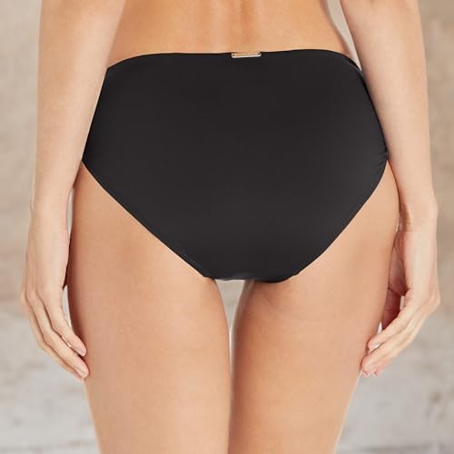 Kanu Surf Women's Bikini Swimsuit Bottoms, Black Mid-Rise, 4