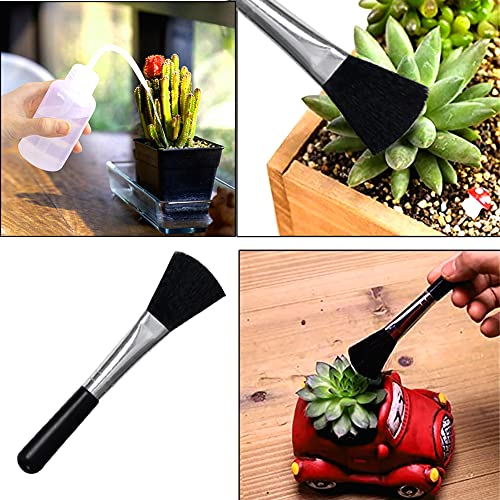 SDAE 15 Pieces Succulent Plants Tools,Mini Garden Hand Transplanting Succulent Tools Miniature Planting,Set for Indoor Miniature Garden Plant Care (Black)