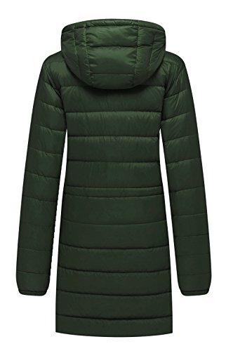 wantdo Women's Insulated Puffer Jacket Warm Spring Jackets (Blackish Green, Large)