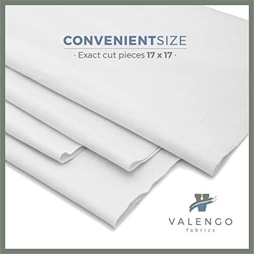 VALENGO Lint Free 100% Cotton New Rags for Dust Cleaning, Soft Tshirt Rags for Cast Iron, Staining Wood, Shoe Polish Cloth Bag, 17”x17”- (7 Pack)