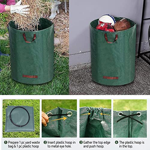 32 Gallon Garden Bag - Reuseable Heavy Duty Gardening Bags, Lawn Pool Garden Leaf Waste Bag