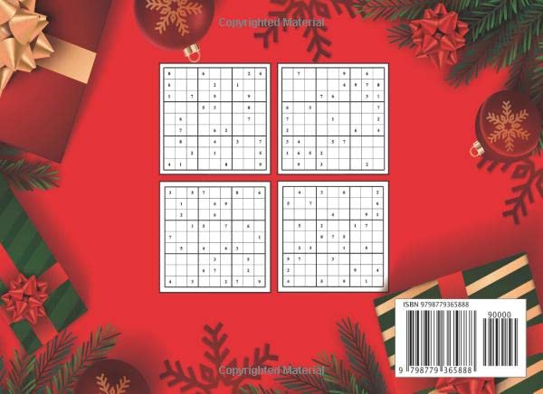 Stocking Stuffers for Men: Christmas Sudoku: Fun Holiday Activity & Brain Games ift Idea for stocking stuffers | +100 puzzles mix levels for Women and Men