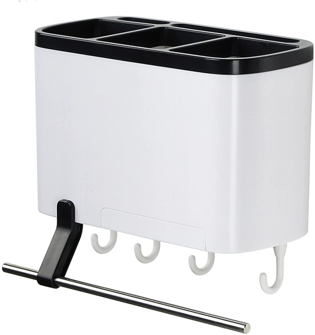 ceramic Utensil Caddy Non Perforated Wall Mounted Drainage Shelf Pen Holder chopstick holder