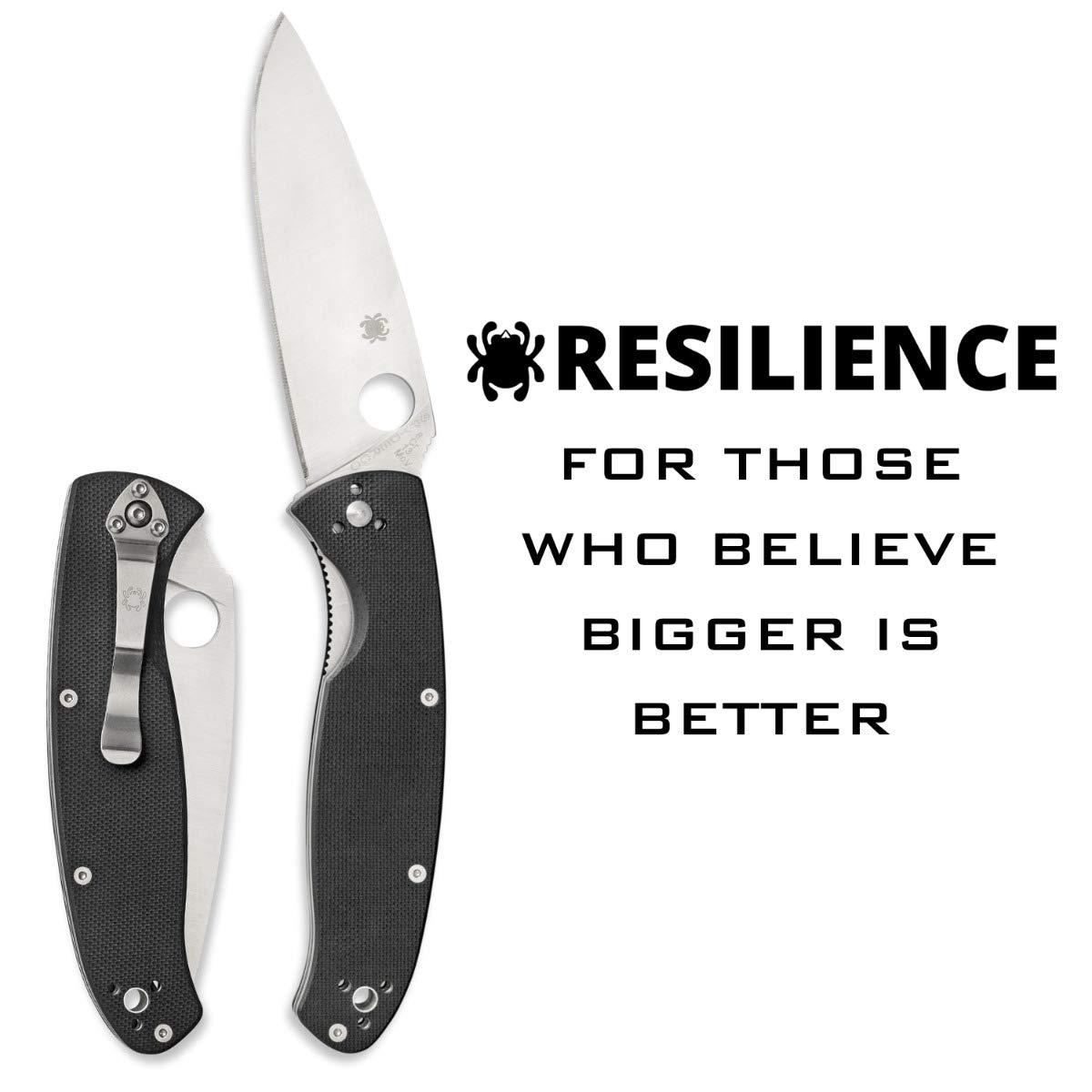 Spyderco Resilience Folding Pocket Knife with 4.20" 8Cr13MoV Stainless Blade and G-10 Handle - PlainEdge - C142GP
