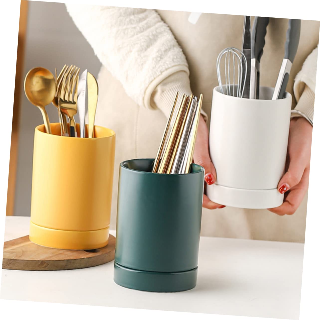 Hemoton 1 Set Chopstick Holder Kitchen Organizer Kitchen Tool Countertop Organizer Utensil Holder