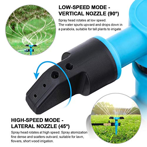 2Pack Garden Lawn Sprinkler, Large Area Covered Lawn, Courtyard, Garden, Roof Cooling. 360 Degree Rotating Sprinkler, Angle Adjustable, No Leakage, Durable.